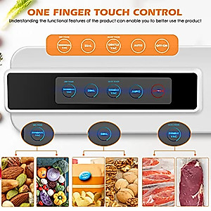 Vayepro Vacuum Sealer Machine, Automatic Seal a Meal Vacuum Sealer Machine,Bag Sealer, Multi Portable Vacuum Packing Machine for Home,Touch Desigh,Dry/Moist/Fresh Modes(10 Pcs Vacuum Sealer Bags)