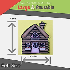 Goldilocks and Three Bears Felt Story Set | 19 PRECUT & Ready to Play Colorful & Durable Felt Pieces for Toddlers, Preschool & Kindergarten | Reusable Felt Board Stories