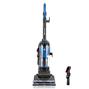 Vacmaster UC0501 Bagless Upright Vacuum Cleaner with Large Dust Cup Capacity, Efficient Cyclone Filtration System & 26ft Cord for Carpet, Hard Floor and Pet Hair, Black/Blue