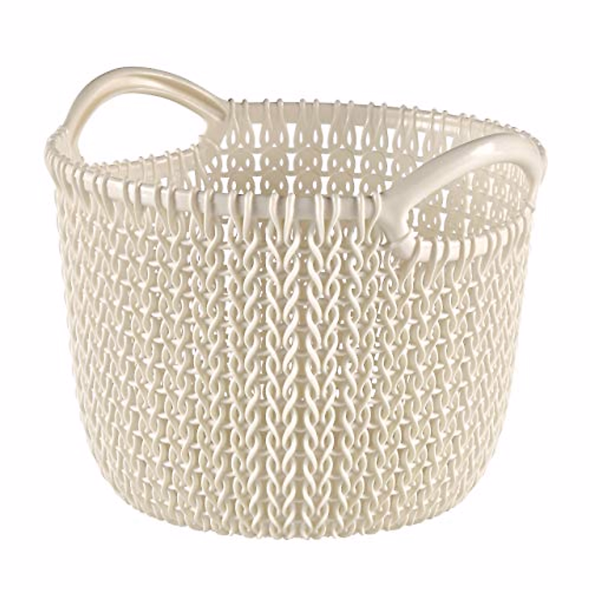 Curver Basket Knit Round 3L, Oasis White, 20.5 x 19.5 x 16 cm