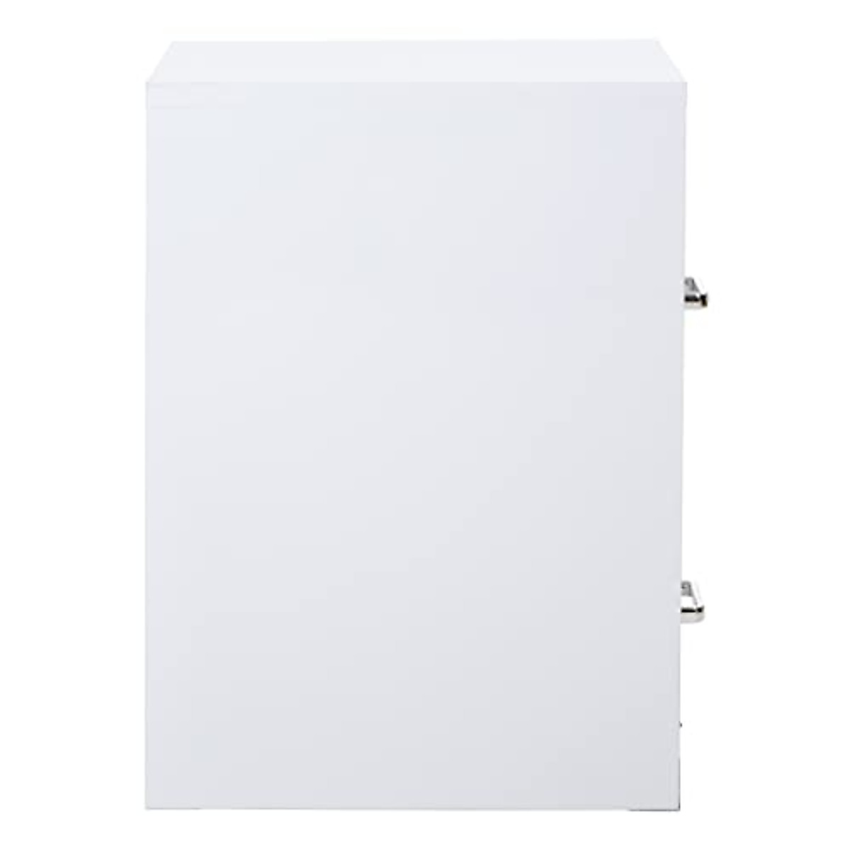 OSP Home Furnishings 2 Drawer Locking Metal File Cabinet, White