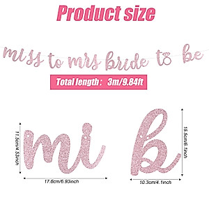 Bride to Be Banner, Pre-Strung Glitter Bride to Be Sign Bridal Shower Bunting Bachelor Party Garland Bride to Be Decorations for Engagement Wedding Party Supplies