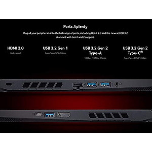 Acer Nitro 5 Gaming Laptop, 10th Gen Intel Core i5-10300H,NVIDIA GeForce GTX 1650 Ti, 15.6" Full HD IPS 144Hz Display, 8GB DDR4,256GB NVMe SSD,WiFi 6, DTS X Ultra,Backlit Keyboard,AN515-55-59KS