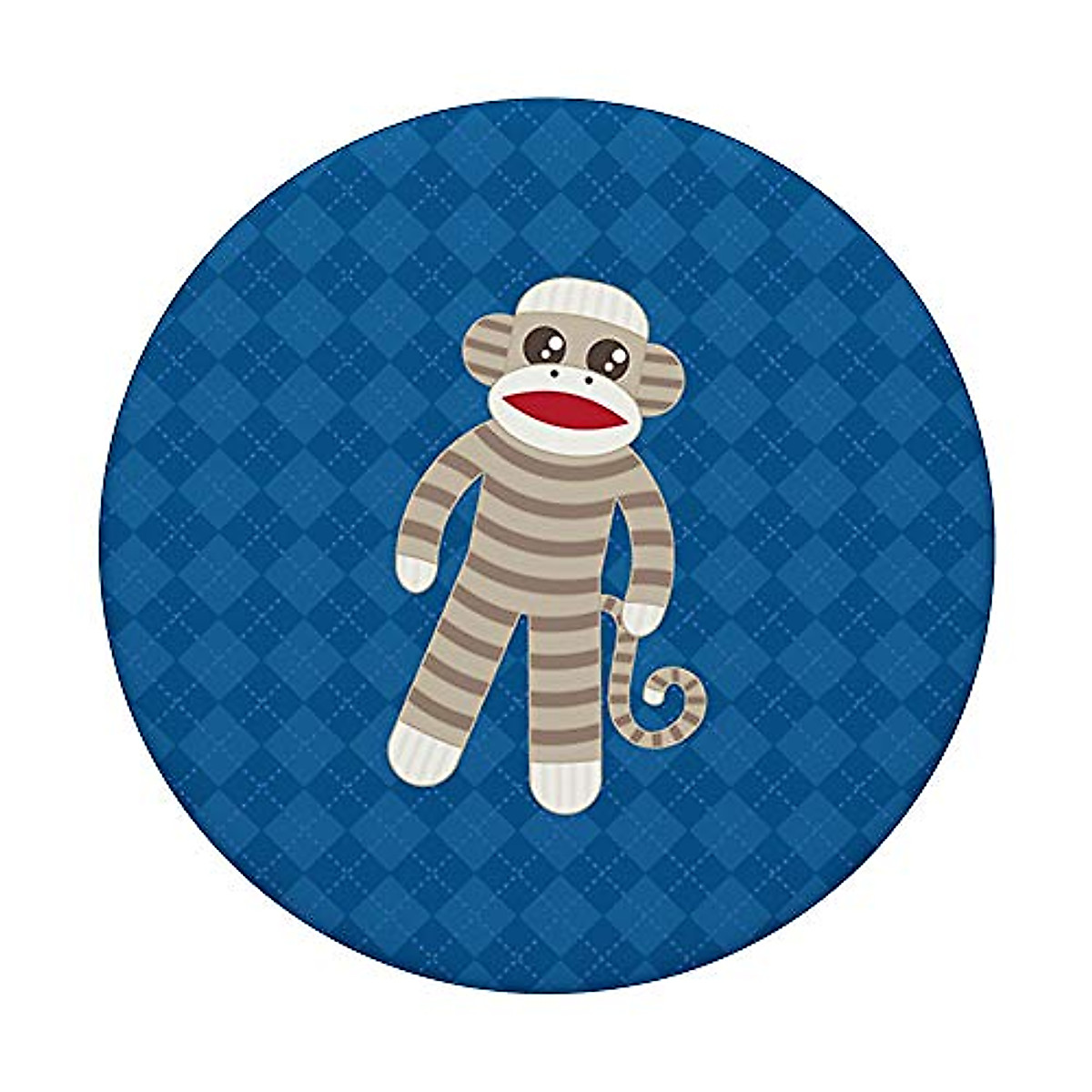 Cute Classic Striped Sock Monkey PopSockets Swappable PopGrip