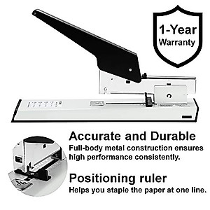 IMLIKE Heavy Duty Stapler with 2000 Staples: 100 Sheets High Capacity Office Stapler, Manual Big Stapler, Metal Large Stapler for Paper Binding, Include 23/8 & 23/13 Staples Each 1000PCS