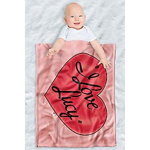LOGOVISION I Love Lucy Lightweight Baby Blanket, 30"X40", 3D Logo Unisex for Infants Girls & Boys