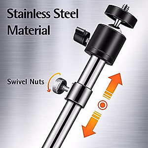 Adfitjo Game & Trail Camera Mount, Thickened Collapsible Stainless Steel Bracket, 360 Degree Adjustable Universal Screw Connection 1/4''-20 (6mm), for Mounting Trail Cameras, Solar Panels, etc.