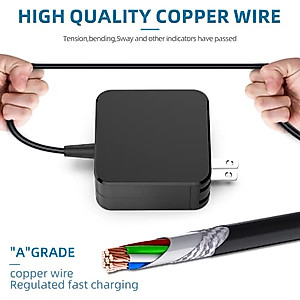 45W Laptop Charger Adapter for Asus AD883J20 X540S X540L Q504U Q302L X553M Q200E C300M E402MA F555L Q501L Q502L R540N X200CA X541N ZenBook UX305 UX330 UX330U UX360 UX360C Supply Cord
