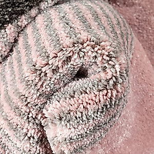 Well Woven Astrid Landon 5'3" x 7'3" Light Pink Geometric Modern Area Rug