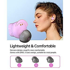 GIEC Mini Wireless Earbuds Big Bass Noise Cancelling Headphones Bluetooth 5.3 Small Ear Fit Light Earphones IPX5 Waterproof 48Hrs Playtime Stereo Ear Buds with Mic and Charging Case for iPhone/Android