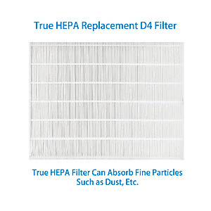 D480 Replacement Filter D4 Compatible with Winix D480 Air Purifier, Item Number 1712-0100-00, 2 True HEPA D4 Filters and 8 Activated Carbon Pre-Filters