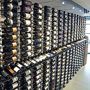 ZUOTEN 9 Bottle Wall Mounted Wine Rack | Black Fashion Modern Wine Cabinet Wall Mounted Wine Bottle Rack Metal Mounted Wine Rack Hanging Wine Rack for Home