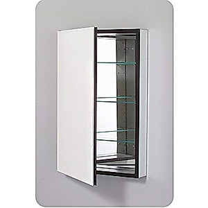 Robern MC2030D4FPL M-Series Mirror Cabinet with Plain Edge Door, Silver