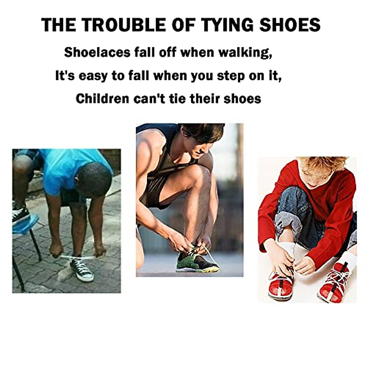 SuanlaTDS 2 Pcs Lace-Free Metal Magnetic No Tie Elastic Buckle Shoelace Lazy Free Shoelace Buckle for Kid Adult