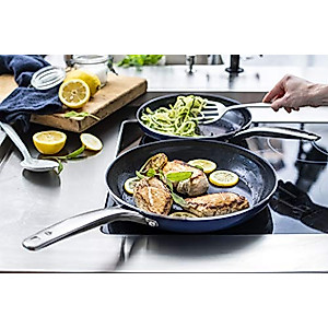 Blue Diamond Cookware Diamond Infused Ceramic Nonstick 11" Wok Pan, Induction, PFAS-Free, Dishwasher Safe, Oven Safe, Blue