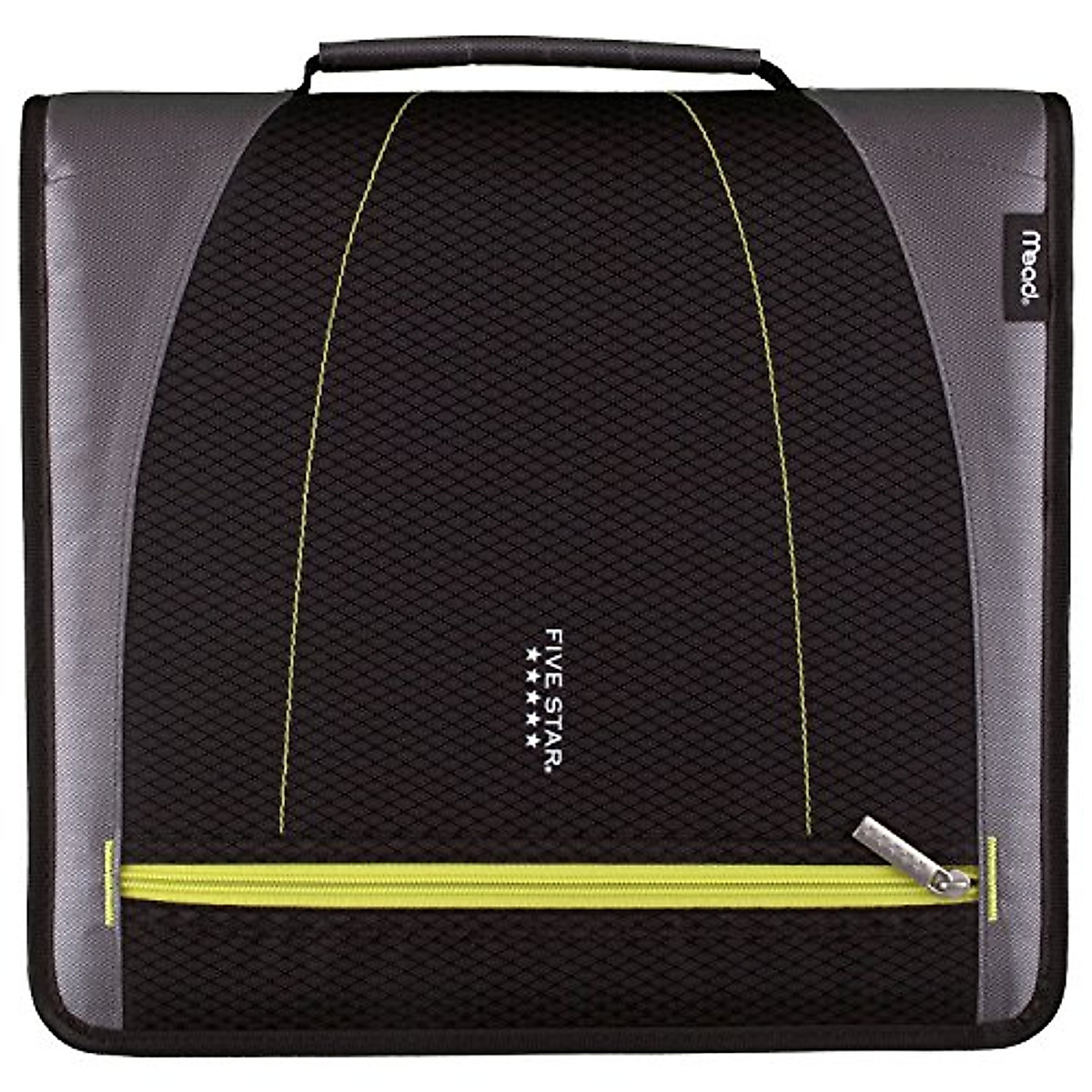Five Star 2 Inch Zipper Binder, 3 Ring Binder, Removable File Folders, Durable, Black (73289)