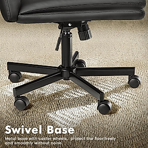 LEMBERI Armless Office Desk Chair with Wheels,Faux Leather Cross Legged Wide Chairs, Mid Back Swivel Computer Task Chairs for Home Office,Make Up,Small Space,Bed Room, Grey