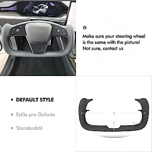 MEWANT Hand Stitch Dark Gray 9002 Alcantara Steering Wheel Cover Wrap for Tesla Model S Yoke 2021-2023 Model X 2021-2023