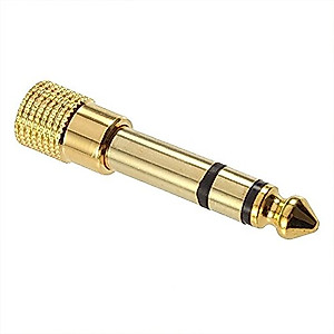 Wakaka 2 Pack 3.5mm Female to 6.5mm Male Jack Audio Plug Stereo Headphone Adaptor Converter Microphone Audio with 24K Gold Plated