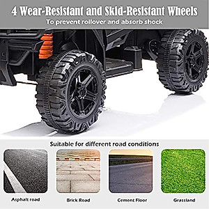 SEGMART 12V Electric Cars for Kids, Official Licensed Toyota Tacoma Ride on Car, Remote Control Truck Kids Car for Boys & Girls, Battery Powered Kids' Electric Vehicles with MP3/FM, LED Lights (dark green)