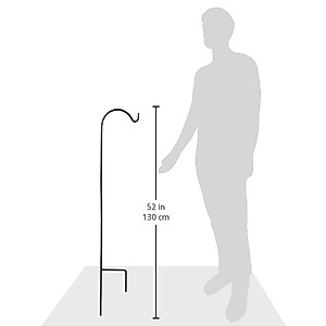 DynaTrap 42010 Adjustable Shepherd's Hook for Outdoor Insect Traps Mosquito Repellent, 49 Inches, Black