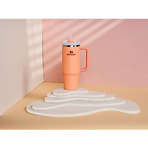 Stanley Quencher H2.0 Tumbler with Handle and Straw 30 oz | Flowstate 3-Position Lid | Cup Holder Compatible for Travel | Insulated Stainless Steel Cup | BPA-Free | Nectarine