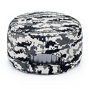 REDSHARKS mens Digital Camo Cadet Army Velcro Back Military Flat Top Baseball Dad Sun Adjustable Cap, Grey Digital Camo, X-Large