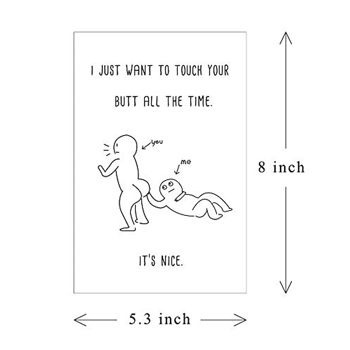 Maplelon Funny Touch Butt Love Card, Naughty BF GF Husband Wife Card, Cute Anniversary Card, Romantic Card…