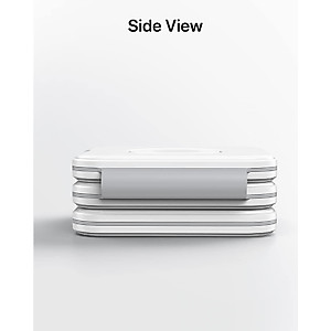 Intoval Foldable Wireless Charger, Magnetic 3 in 1 Charging Station, Fast Wireless Charging for Travel, for iPhone 15/Pro/Max/14/Pro/Max/Plus, Apple Watches, AirPods 3/Pro 2(M3,White)