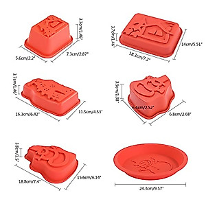 NAGRIS Silicone Cake Moulds Cake Decorating Tools Set Baking Pan Bread Biscuit Moulds Baking Pan Baking Accessories For Kitchen Silicone Baking Pans For Oven Nonstick Set