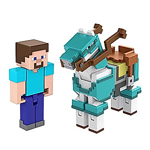 Mattel Minecraft Action Figure 2-Pack with Skeleton & Trap Horse Collectible Figures & Accessories, 3.25-in Scale Toy Set
