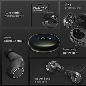 Works for LG G3 Beat by Cellet Wireless V5 Bluetooth Earbuds Compatible with LG G3 Beat with Charging case for in Ear Headphones. (V5.0 Black)