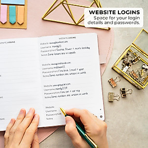 Clever Fox Address Book with alphabetic tabs - PU leather telephone and address book for keeping contacts safe, Contact Organizer Journal, Medium Size (5.3″ x 7.7″) Hardcover, Rose Gold