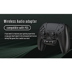 Uberwith Bluetooth Adapter for PS 5 Accessories BT 5.0 Wireless Audio Transmitter for PS 5 controller with Low Latency for AirPods all Bluetooth Headphone Speakers Earbuds