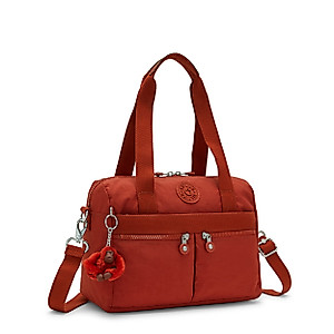 Kipling Women's Klara Handbag, Organize Accessories, Removable Shoulder Strap, Dual Carry Handles, Crinkle Nylon Bag