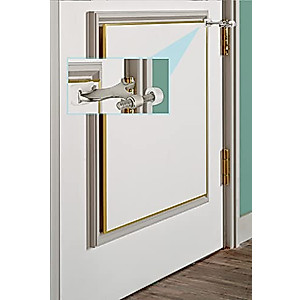 OBTANIM 8 Pack Hinge Pin Door Stopper Heavy Duty Metal Adjustable Door Stops with Rubber Bumper Tips (Silver)