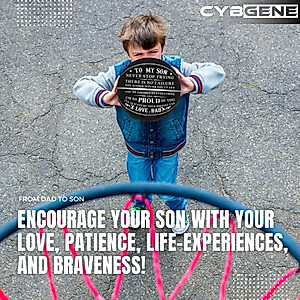 CybGene Engraved Basketball for Son, to My Son Basketball from Dad, Personalized Engraved Basketball with Warm Message to Son from Dad - I'll Always be Your Biggest Fan