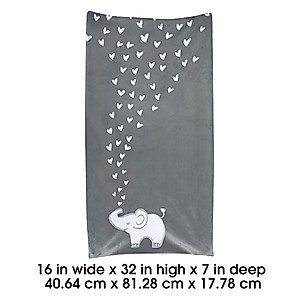 Boppy Changing Pad Cover, Elephant Kisses, 16x32 Inch (Pack of 1)