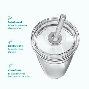 KeepCup Cold Cup - Clear Ice Coffee Tumbler with Lid and Straw - 16oz (454ml)