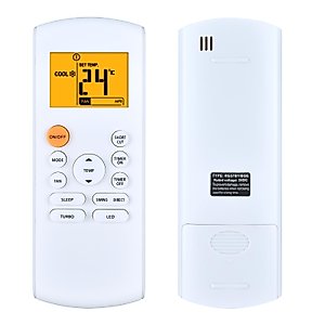 Replacement Remote Control for Midea MRcool FRIMEC Klimaire AC Air Conditioner RG57B1/BGE RG57A6/BGEF RG57A6/BGEFU1 RG57E1/BGEU1RG52A2/BGEFU1 RG57F3(B)/BGEFU1 RG57H3(B)/BGCEFU1-M RG57B2/BGE