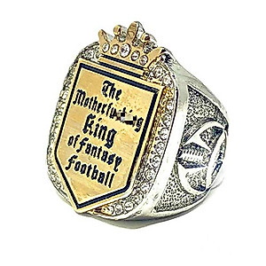 Legacy Rings Fantasy Football Championship Ring Motherf-ing King of Fantasy Football with Display Case (11)