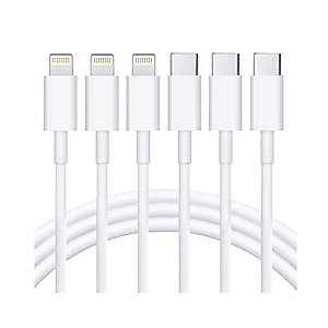 ONGAHON Designed for USB C to Lightning Cable 6Ft 3 Pack PD 20W Long Fast Charing iPhone ChargerCord Compatible with Apple iPhone 14 13 12 11 Pro Mini iPhone 8 8 Plus X XS Max XR iPad (6FT 3Pack)