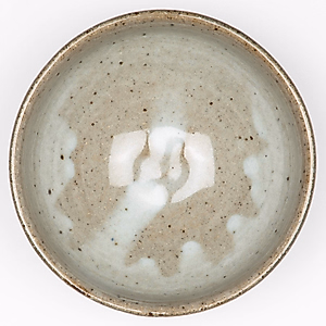 Marui Seitou MR-3-3489 Shigaraki Ware Hechimon Rice Bowl, Small, Blue Hagi Carving, 4.5 inches (11.5 cm)