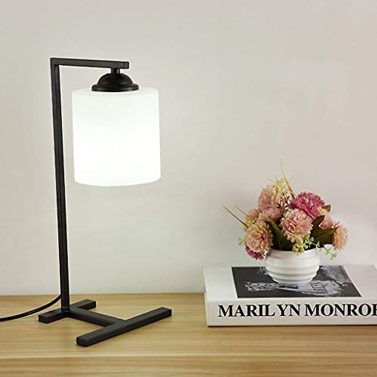Useful Modern LED Table Lamp Replaceable E27 Bulb Metal Bedside Desk Lamps Nightstand Lamp for Reading Living Room Bedroom Office Study Desk lamp