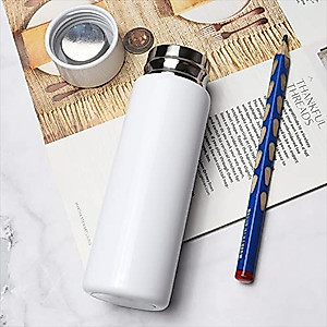 Dxobay Mini Water Bottles, Cute Kids Water Bottle, Insulated Stainless Steel Water Bottles, Thermos Water Bottle with Vacuum Sealing & Double Wall Design(4.4 Oz, White)