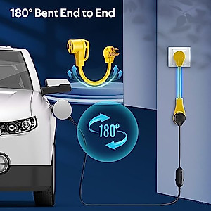 NEMA 10-30P to 14-50R EV Charger Adapter, BOEASTER 30A Dryer Plug to 50A 14-50 EV Conversion Adapter for Level 2 EV Charging and Tesla