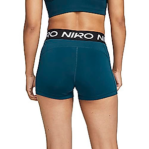 Nike Pro 365 Women's 3" Shorts (as1, Alpha, m, Regular, Regular, Valerian Blue/Black/White)