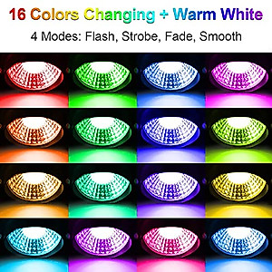 ZUCKEO Landscape Lighting 6W RGB Low Voltage LED Landscape Lights 12V 24V Garden Pathway Lights Waterproof Remote Control 16 Color Changing Decorative Lights for Indoors Outdoors(8 Pack)