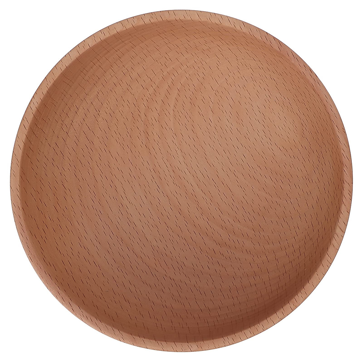 Salad Wooden Bowl, Round Household Beech Wooden Bowl Wooden Bowl for Salad Dipping Sauce Pasta Cereal(M)