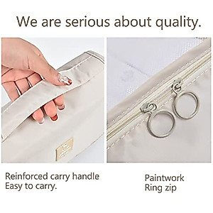 Treonca 8 Piece Packing Cubes for Luggage, Suitcase Cube Organizer,Lightweight Mesh Zipper, Clothes, Shoes, Luggage Organizer (beige)